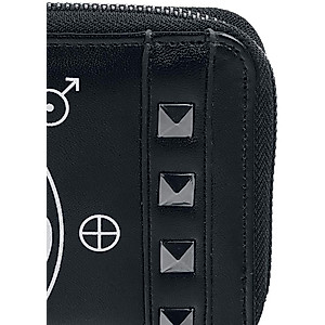 Lost Queen Hollow Zip Around Wallet Moon Star Astrological Solar System Studded Clutch