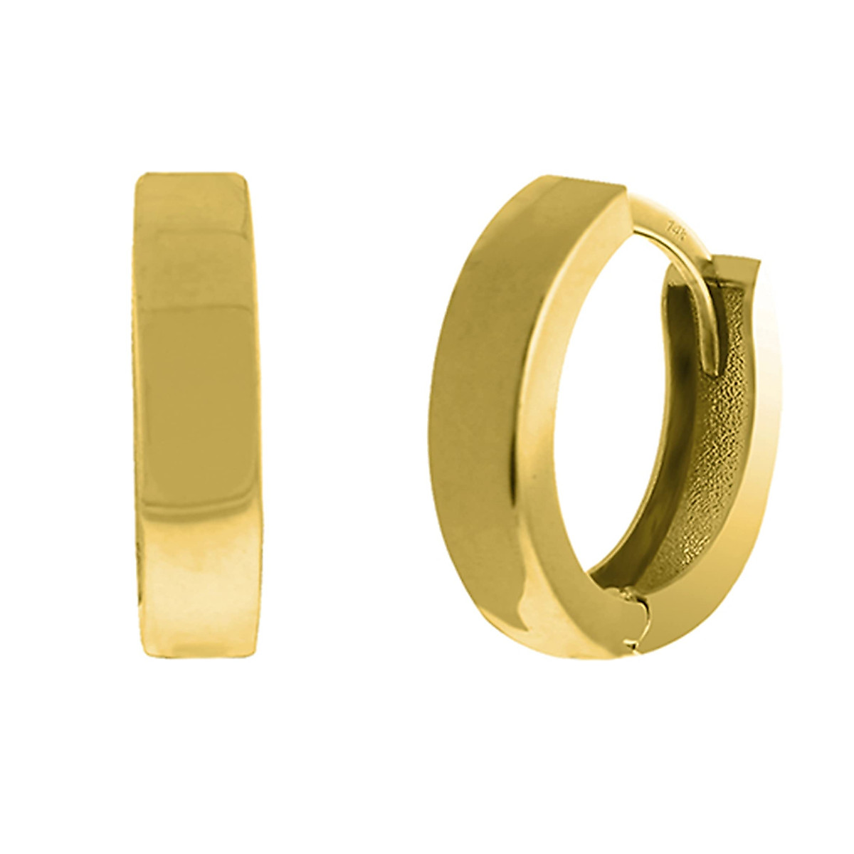 Galaxy Gold GG 14k Solid Gold Slim Huggie Earrings