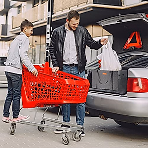 Large Tote Bag, Reusable Grocery Bags Collapsible Tote, Felt Tote Bag With Handles Utility Tote Shopping Bags for Food Containers, Groceries, Storage, Picnic, Beach, Pool, Travel