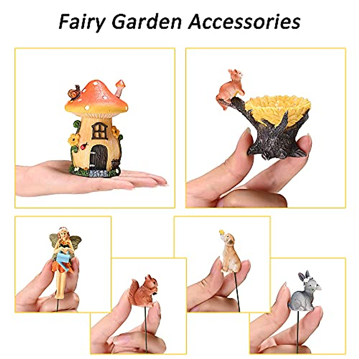 Sparkle Race Fairy Garden Accessories Kit with Miniature Figurines, Fairy Garden Kit for Kids Gnomes Garden Decorations, Fairy Village with Mini Fairy Figurines Outdoor & Indoor Ornaments Home Decor