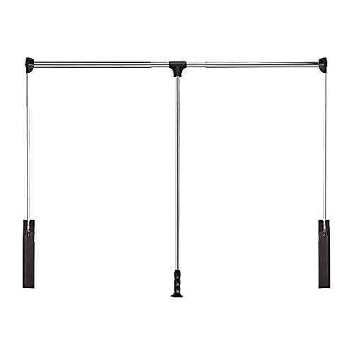 Large Wardrobe/Closet Lifter, Adjustable Width Double Damping Drop-Down Hanger, Saving Space, Suitable for Wardrobe Width 1100-1600MM, Bearing 30KG (Size : 1150-1500mm)