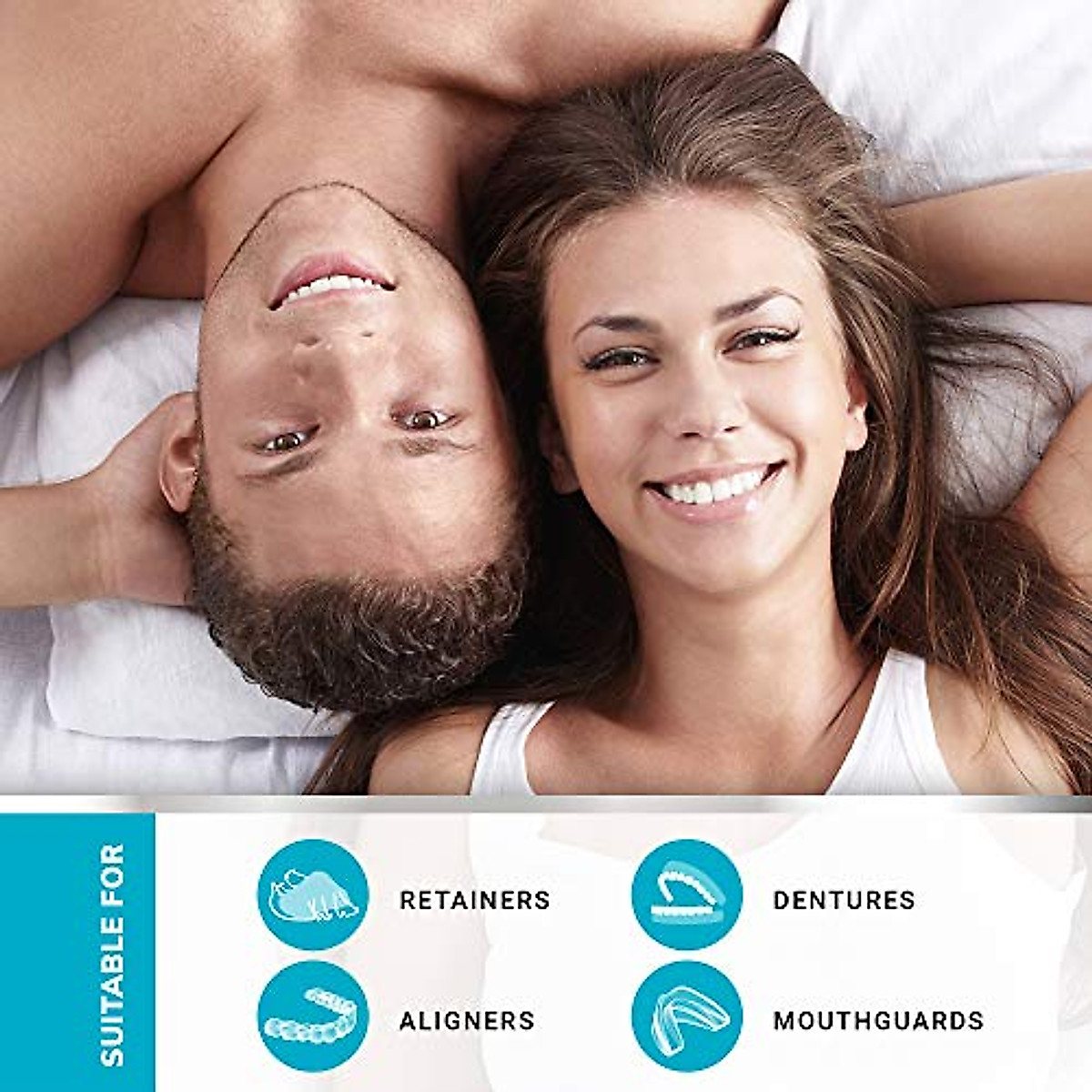 Retainer Shield Cleaning Tablets - Keeps Retainers Clean, Fresh, Bright, and Stain-Free - 3 Months Supply for Retainers, Dentures, Invisible Straighteners, Aligners, and Mouth Guards