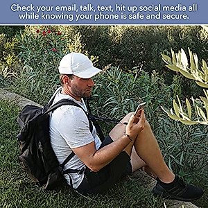 Phone Assured Phone Tether - 31" Safety Anti Theft Retractable Phone Clip - Anti-Drop Travel Clip - White Smartphone Clip for Pants or Purse - Universal Connection Fits Any Smartphone Case (1 Pack)