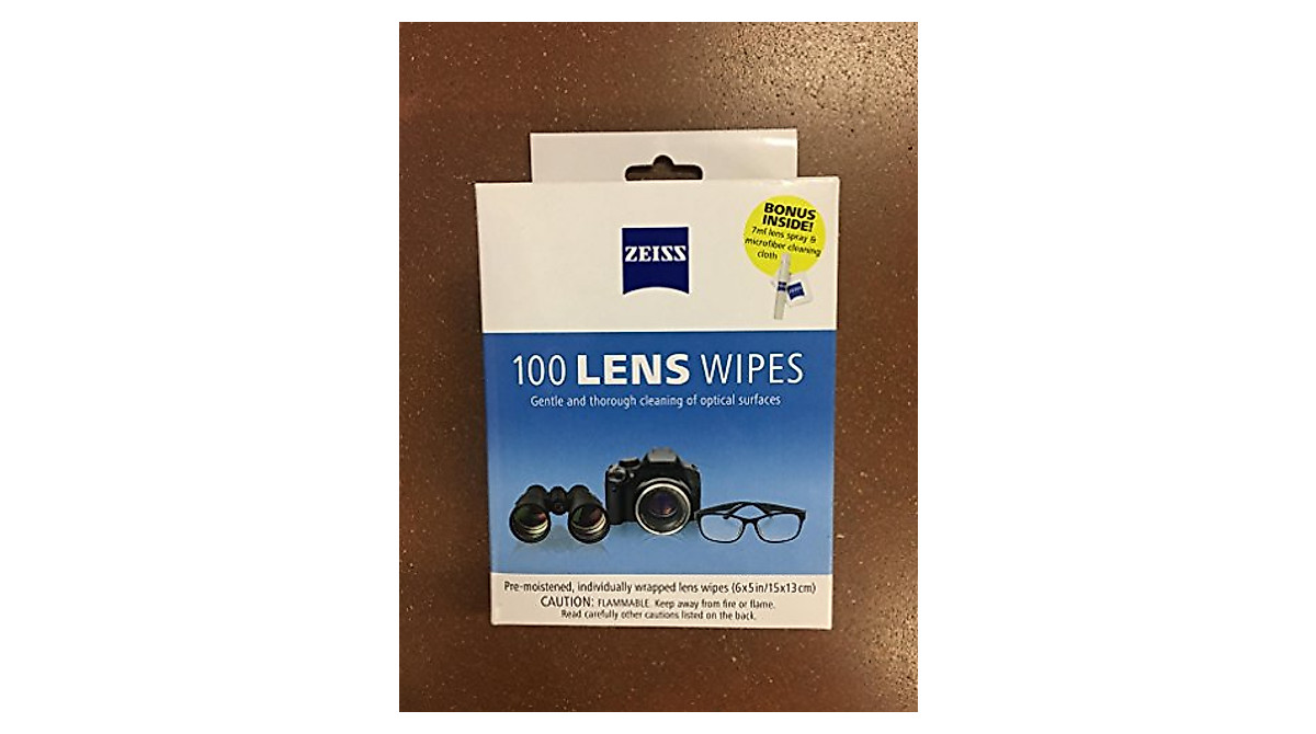 ZEISS 100 Lens Wipes - Streak-Free, Safe & Portable Cleaner