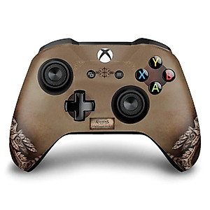 Head Case Designs Officially Licensed Assassin's Creed Belt Crest II Graphics Matte Vinyl Sticker Gaming Skin Decal Cover Compatible With Xbox One S Console and Controller Bundle