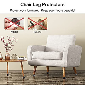 32 Pcs Chair Leg Protectors for Hardwood Floors, Black Silicone Chair Leg Floor Protectors Furniture Leg Caps with Felt Bottom Chair Leg Covers Protect Floors from Scratching Reduce Noise