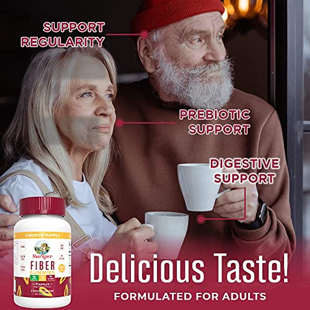 Fiber Gummies for Adults & Magnesium Citrate Gummies Bundle by MaryRuth's | Fiber Supplement with Prebiotics | Gut Health & Digestion Support | Magnesium Supplement | Stress Relief, Bone, Nerve.