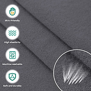 CWK Stretch Couch Covers for 3 Cushion Couch Sofa Spandex Non-Slip Soft Couch Sofa Cover Slipcovers,Furniture Protector with Non Skid Foam and Elastic Bottom for Kids,Dogs(Large,Dark Grey)