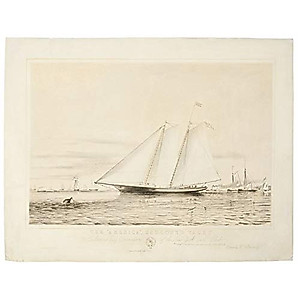 The"America" Schooner Yacht. C Stevens, Esq Commodore of the New York Yacht Club