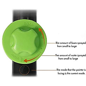 Searea Garden Hose Nozzle Adjustable Hose Spray Nozzle High Pressure 8 Watering Pattern with 3.5Oz Soap Sprayer Power Garden Water Hose Foam Nozzle Sprayer for Car Washing Pet Shower(Green)