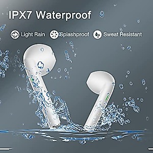 Wireless Earbuds，Bluetooth 5.3 Noise Cancelling Earbuds，Bluetooth Headphones 3D HIFI Stereo Bass， IPX7 Waterproof Sports Touch Control with USB-C Fast Charge Mini Charging Case for Android ios