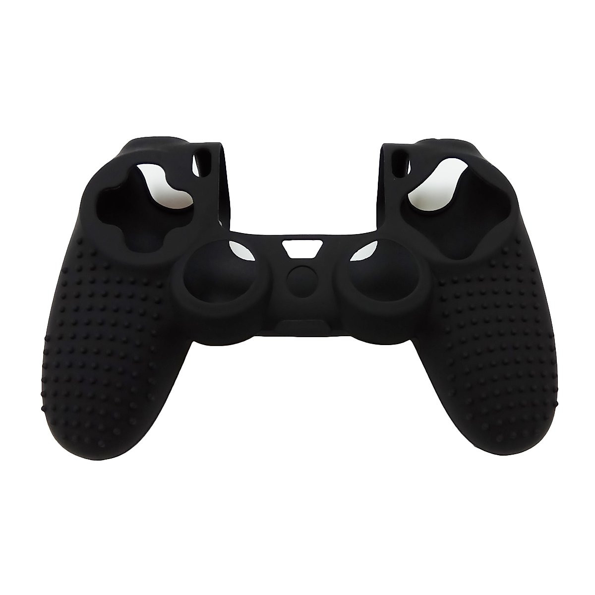PS4 Controller Grips,Pandaren Studded Anti-Slip Silicone Cover Skin Set Compatible for PS4 /Slim/PRO Controller(Black Skin x 2 + FPS PRO Thumb Grips x 8)