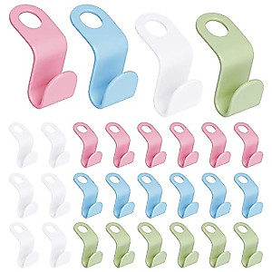 48Pcs Clothes Hanger Connector Hooks, Cascading Hangers Hooks Space Saving Organizer for Closet, 4 Colors