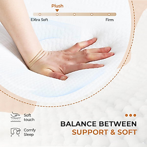 Sweetnight Full Size Mattress, 12 Inch Gel Memory Foam Mattress in a Box, Plush Foam Mattress for Pressure Relief & Motion Isolation, Clarity, Gray+White