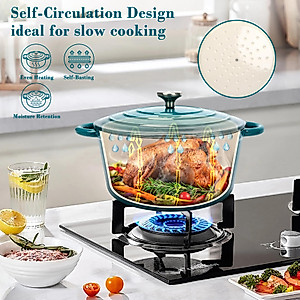 GRILL FORCE Enameled Cast Iron Cookware Set, 9-Piece Pots and Pans Set Non Stick, Pots and Pans Rack Organizer, 10.25” Skillet, 2QT Saucepan, 2.25QT/4.75QT Dutch Oven, Compatible with All Stovetops