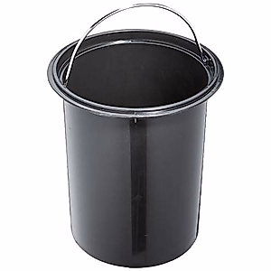 blomus -Tubo Pedal bin Made of Powder-Coated Steel, Anthracite, 3L Capacity, Smart Close System, Removable Bucket, Exclusive Bathroom Accessory (H x W x D): 24.5 x 17 x 17 cm, Anthracite, 6888)