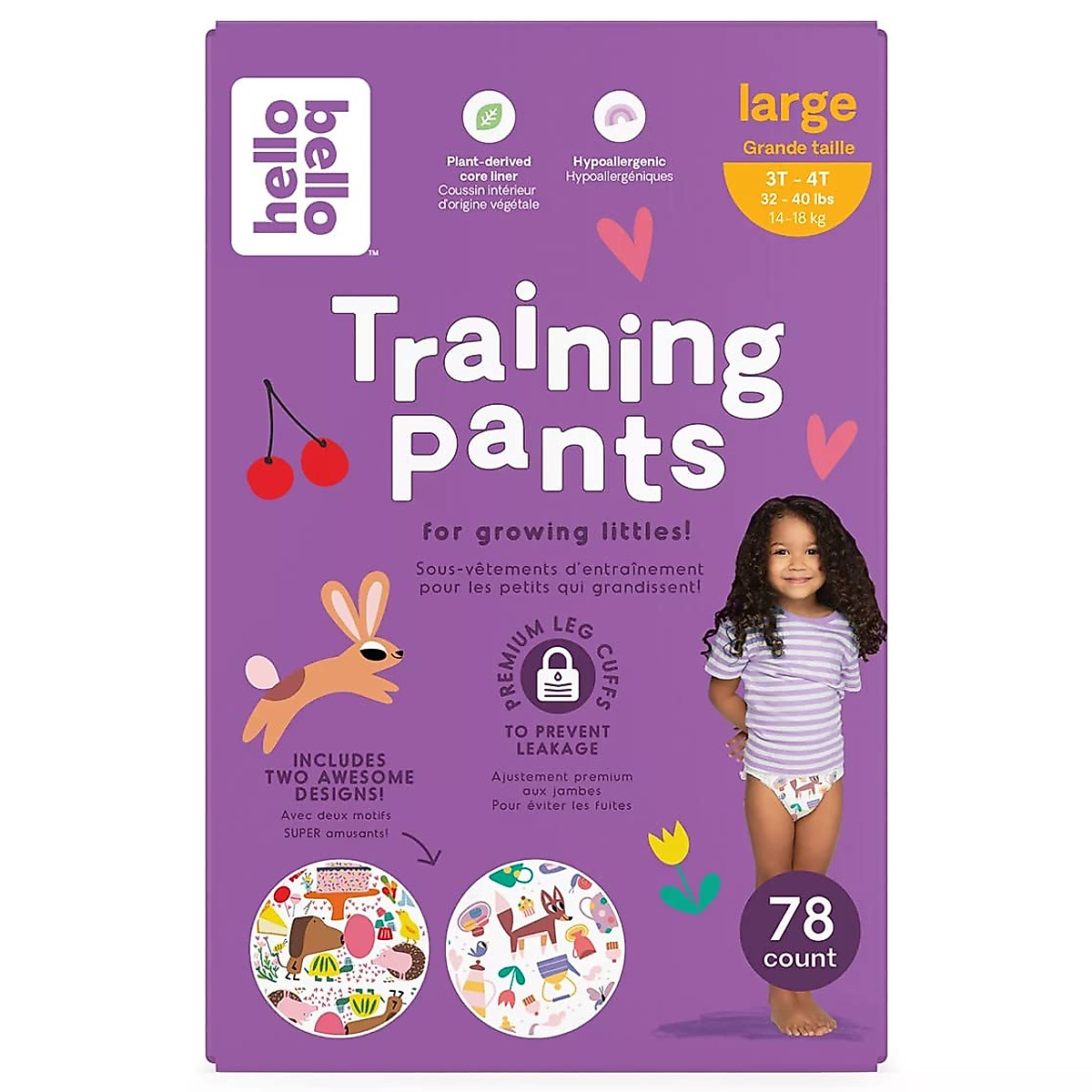 Hello Bello Training Pants Club Box, Sugar Rush and Tea Time, 3T-4T, 78 Count