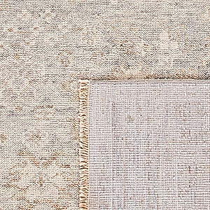 SAFAVIEH Samarkand Collection 8' x 10' Light Grey/Beige SRK112F Hand-Knotted Traditional Oriental Premium Wool Area Rug