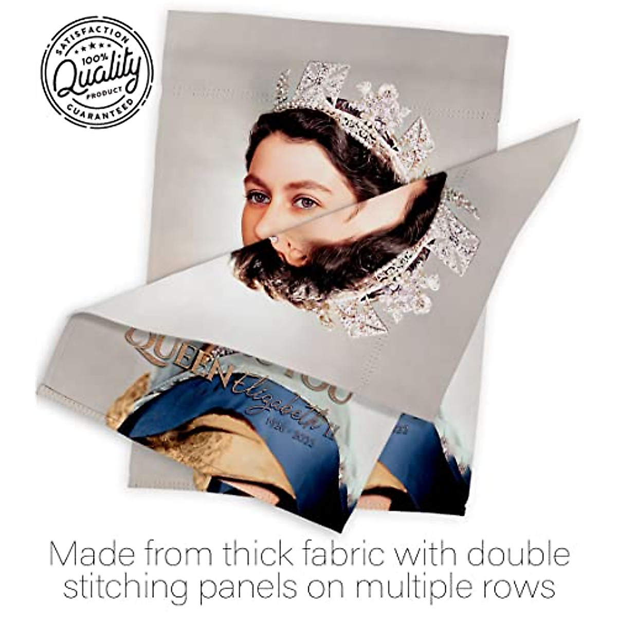 Queen Elizabeth II Flag We Miss You Garden Flag Set Wood Dowel Sweet Life Sympathy Remembrance Memorial Bereavement Love Support Emotion Postive House Banner Small Yard Gift Double-Sided, Made in USA