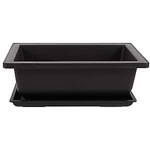 MOUYAT 15 PCS 6.5 Inch Bonsai Training Pots, Rectangular Plastic Bonsai Tree Growing Large Planter Pot for Plants, Garden, Yard, Office, Balcony, Home Decoration