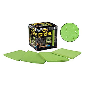 Post-it Extreme Notes, Works outdoors, Removes cleanly, 100X the holding power, Green, 3 in x 3 in, 12 Pads/Pack, 45 Sheets/Pad (EXTRM33-12TRYG)