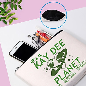 K-D Makeup Bag Sorority Gift Sorority Seminar Gift Greek Recruitment Bid Day Gift Zipper Pouch (K De Planet)