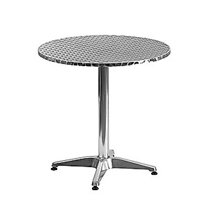 Flash Furniture Mellie 27.5'' Round Aluminum Indoor-Outdoor Table with Base