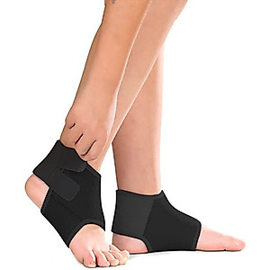 Sport Unisex Child Ankle Brace, Fitness Adjustable Breathable Non Slip Sleeve Double Hook Loop Compression Ankle Support Wraps for Sport, Ankle Sprain, Injury Recovery