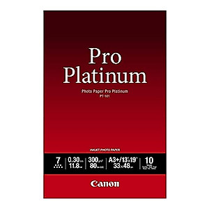 Canon 2768B018 Photo Paper Pro Platinum, 13 x 19 Inches, 10 Sheets