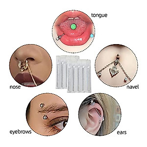 Body Piercing Needles, ATOMUS 10pcs 16G Stainless Steel Sterile Disposable Ear Nose Navel Nipple Lip Piercing Needles