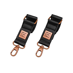 Petunia Pickle Bottom Valet Stroller Clip | Baby Stroller Accessory | Diaper Bag Clip | Stroller Accessories for Baby Stroller and Diaper Bags | for Busy Parents | Black Matte/Antique Copper