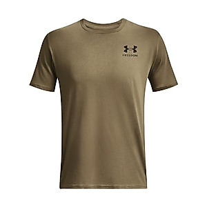 Under Armour Men's New Freedom Flag T-Shirt, (499) Federal Tan / / Jet Gray, Large