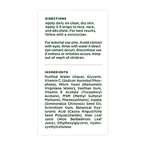 Tree of Life Vitamin C Serum for Face - 1 Fl Oz Skin Care Serums - Moisturizing Vitamin E for Brightening & Smoothing Dry Skin, Anti-Aging, Wrinkles & Dark Spot, Sensitive Skin - Dermatologist-Tested