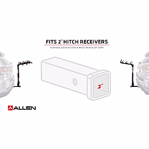 Allen Sports Deluxe Locking Quick Release 4-Bike Carrier for 2 Inch Hitch, Model 542QR, Black
