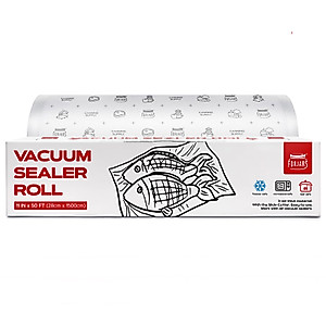 FORJARS Vacuum Sealer Bags Rolls Airtight Food Storage and Method Sous Vide Cooking - Perfect for Food Storage and Cooking - Ideal for Home and Commercial Use (11INx50FT)