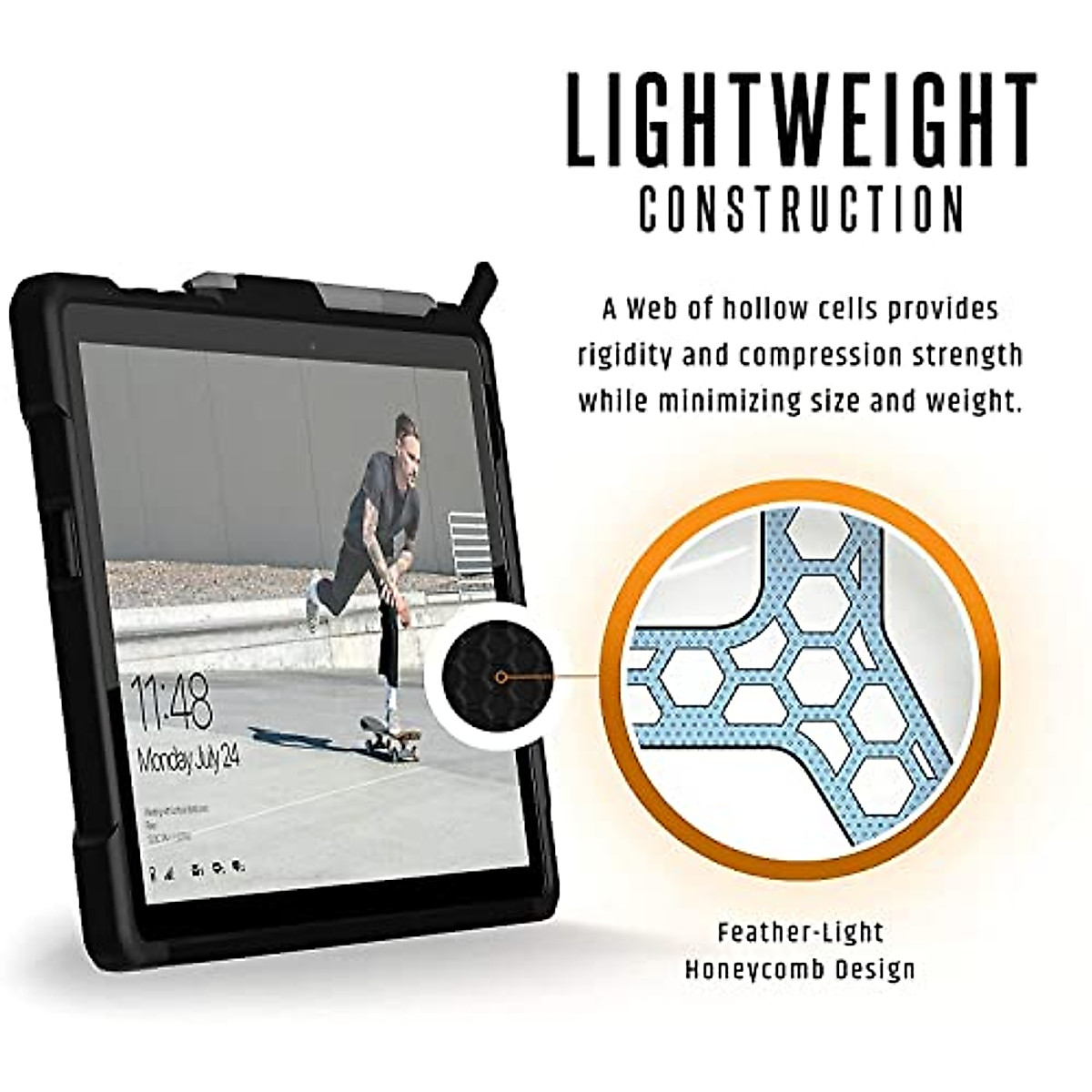 URBAN ARMOR GEAR UAG Designed for Microsoft Surface Go 4/ Surface Go 3 / Surface Go 2 / Surface Go Case 10.5" Metropolis Feather-Light Rugged Aluminum Stand Military Drop Tested Cover Black