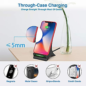 VersionTECH. Wireless Charger with Cooling Fan, Qi-Certified 15W Max Wireless Fast Charging Stand, Compatible with iPhone 13/13 Pro/13 Mini/13 Pro Max/12/SE 2020/11,Samsung Galaxy S21/S20/Note 10/S10