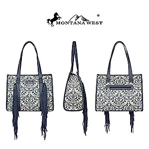 Montana West Western Tote Bag for Women Fringe Collection Handbag Conceal Carry Purse MW1223-816NY