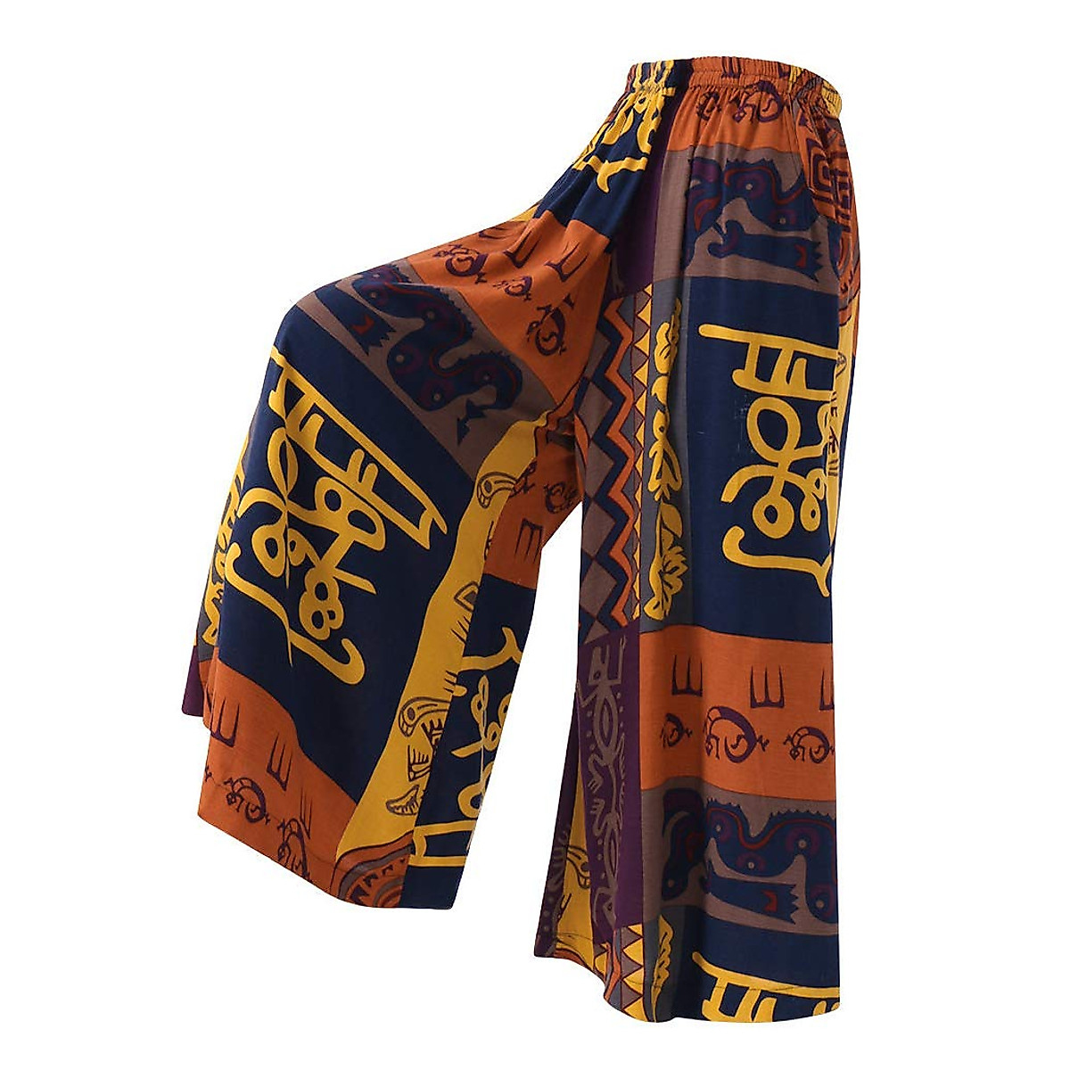 Spmor Women's Floral Printed Trousers Casual Loose Lounge Pants Comfy Yoga Long Pants M Purple