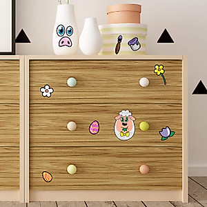 JOYIN 24 PCS Easter Mix and Match Make a Face Animal Stickers with Easter Egg Themed Pig, Bunny, Chicken, Cow, Sheep, Duck Party Favor Supplies, Art and Craft