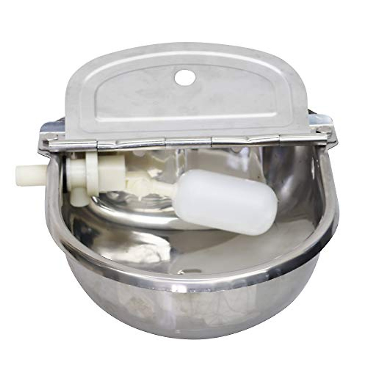 MODUODUO Automatic Water Trough Dog Feeder Bowl with 39" Length Pipe & Float for Cattle Horse Goat Sheep Animals Stainless Pet Livestock Tool