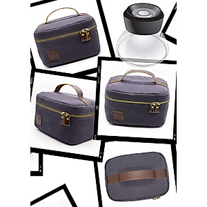 Adyson Insulated Lunch Bag – Leakproof Lunch Bag for Men, Women – Durable Water-Resistant Canvas Lunch Bag – Food Thermos Bag with Pockets and Handle – Charcoal