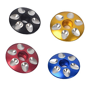 DYNWAVE 1 Pair Universal Stem Headset Covers Mountain Road Bike Fixed Gear 1/8 inch (28.6mm) - Light Weight and Durability, Black