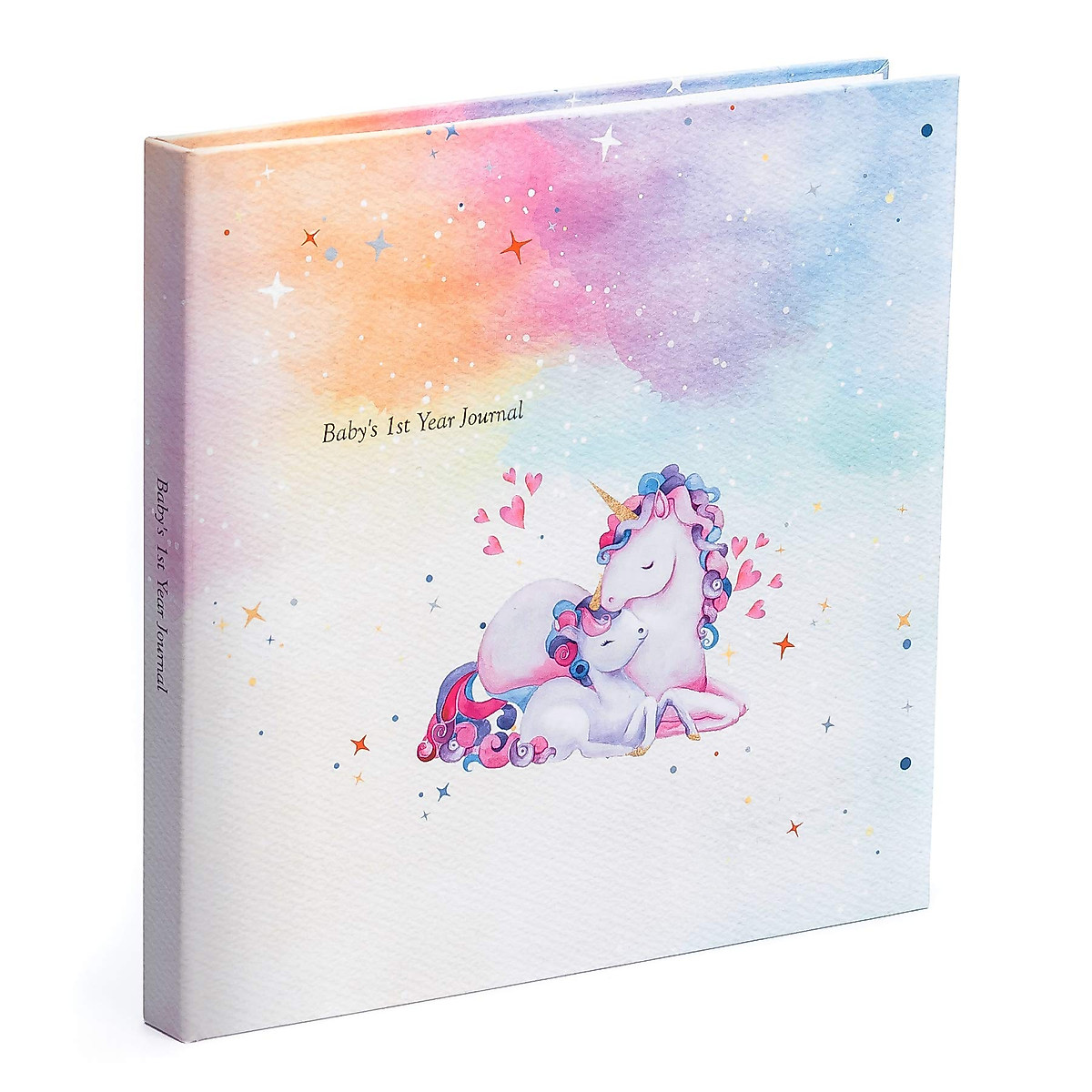 Pillow and Toast Baby Memory Book First Time Mom, Baby Books First Year Memory Book for Girls Unicorn Gift, Minimalist Baby Keepsake Journal with Pregnancy Scrapbook Postcard