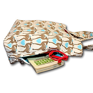 bungalow 360 Reversible Canvas Tote Bag (Jellyfish)