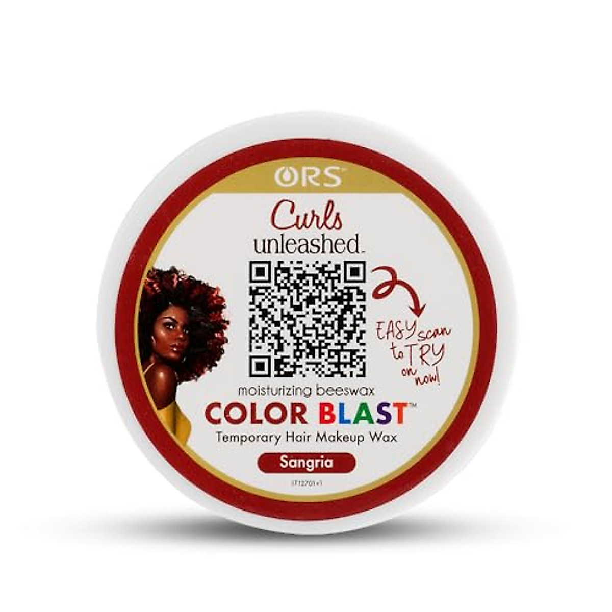 Curls Unleashed Color Blast Temporary Color Wax, Infused with Beeswax & Castor Oil, Sangria (6.0 oz).
