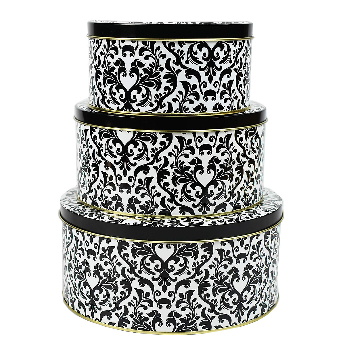 Black Duck Brand Set of 3 Nesting Tins! Perfect for Storing Cookies, Craft Supplies, Children's Toys, etc.
