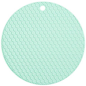 HG HGROPE Resistant Hot Pads Silicone Pot Holder Trivet Mats,Spoon Rest, Jar Opener Garlic Peeler, Green