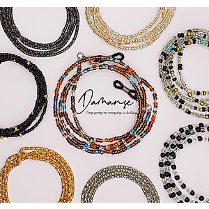 Damanse Eyeglass Chain,8 Pcs Eye Glasses Strap Holders around Neck For Women,Beaded Glasses Chain (8pcs-h)