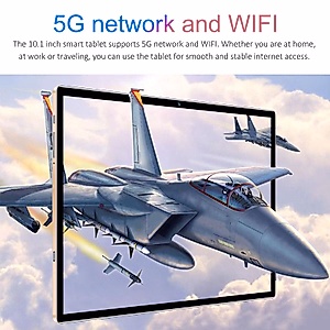 ICRPSTU GPS Tablet, 5G WiFi Digital Tablet 7000mAh 1960 X 1080 Resolution 8GB RAM 256GB ROM 10.1 Inch with Keyboard for Study Recreation (US Plug)